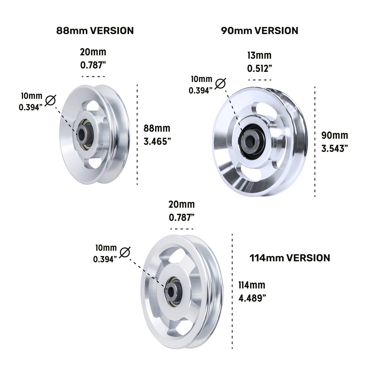 Aluminum Pulley Wheels - Bells of Steel